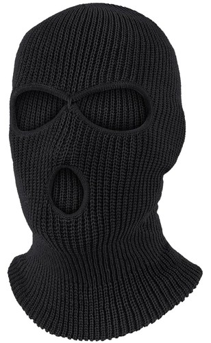 3 Hole Ski Mask Halloween Robber Mask Knit Face Cover Bad Girls Cosplay ...