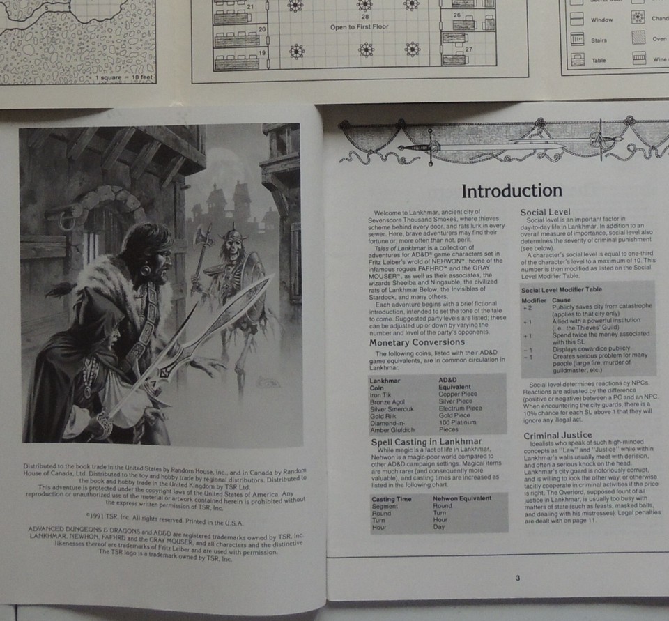 Tales of Lankhmar 1991 Dungeons & Dragons Module D&D 2nd ed. LNR2 ...