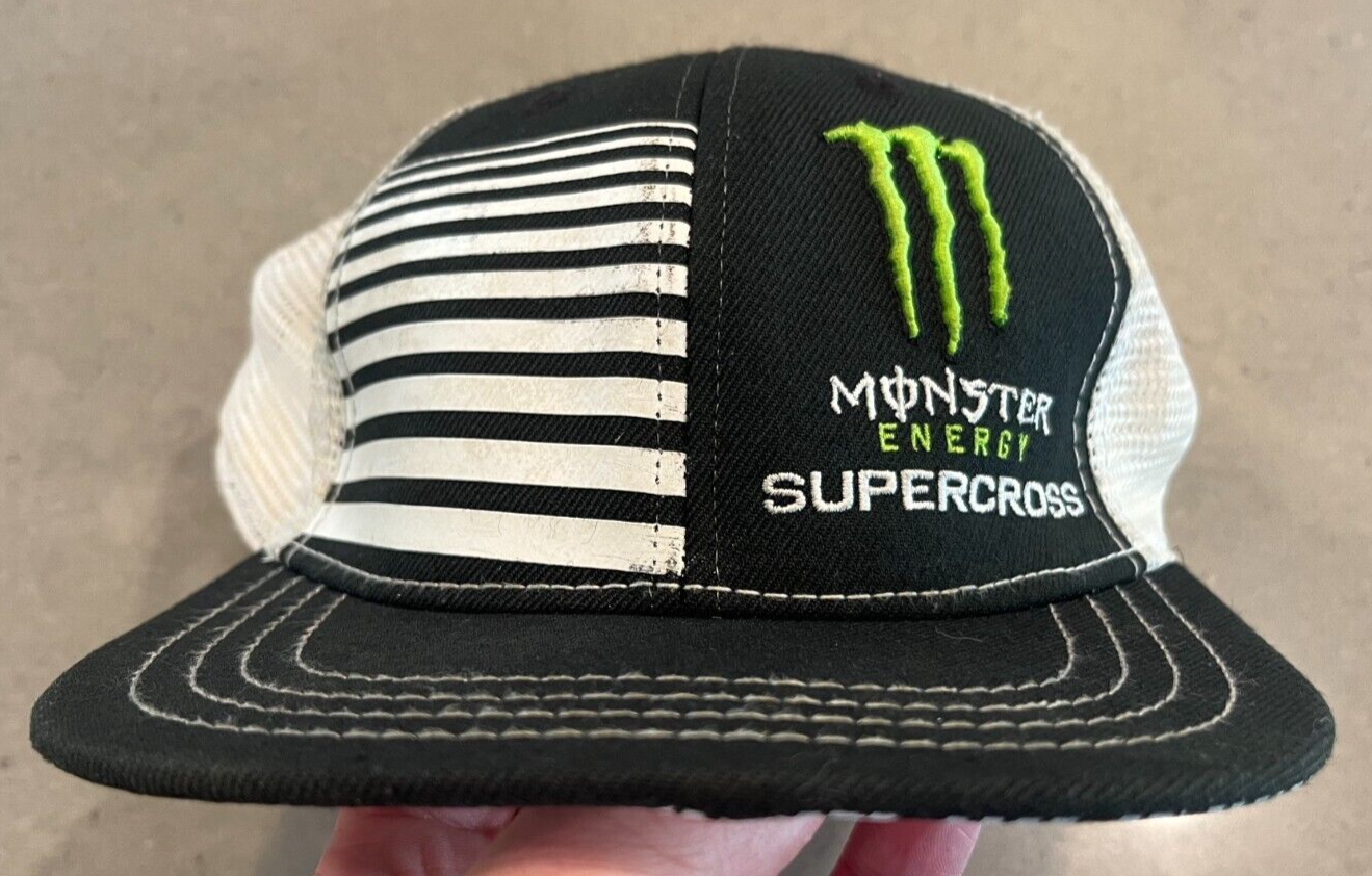 Monster Energy Supercross Hat Mesh Snapback Motorcycle Racing Cap | eBay