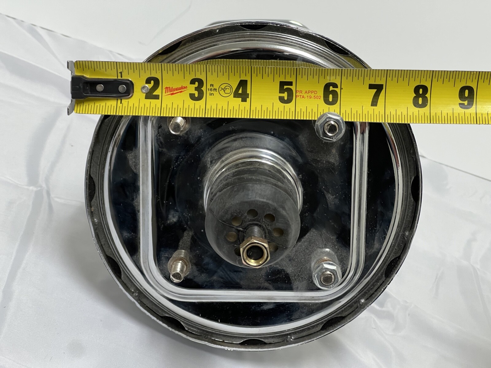 Chrome 8" Dual Disc Drum Power Booster Bail Top Master Cylinder ...