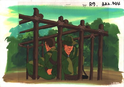 Rambo Original Production Animation Cel n Background OBG Ruby Spears ...