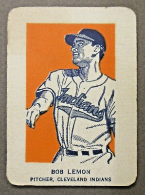 1952 Wheaties card BOB LEMON baseball Portrait Hand Cut CLEVELAND ...