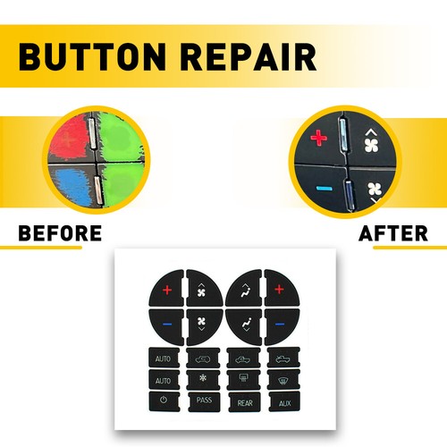 AC Dash Button Repair Kit Decal Stickers Replacement For Chevy GMC ...