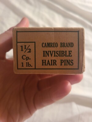 CAMREO Invisible Black Hair Pins 1lb Box NOS new Old Stock Vintage ...