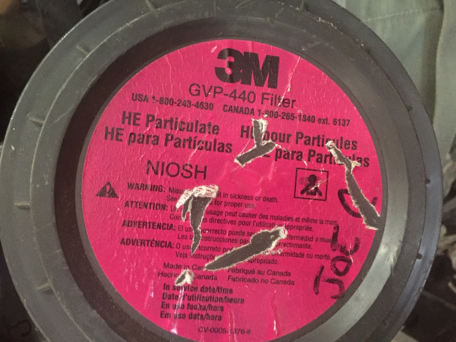 MILITARY 3M Powered Gas Mask GVP-400 Filter, GVP-100 Blower, Battery ...