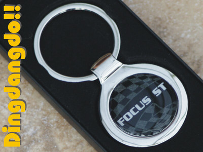 ID Tag Alloy Chrome Keyring Labelled For Ford Focus ST Key Ring Gift ...