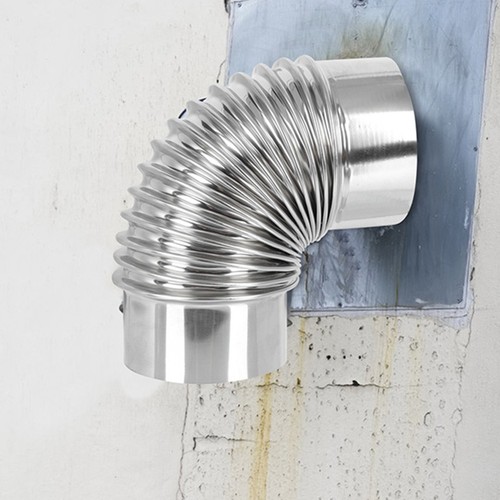 Heating Stove Stainless Steel Elbow Chimney Flue Extension | eBay UK