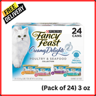 Purina Fancy Feast Wet Cat Food Variety Pack, Creamy Delights - (24) 3 ...