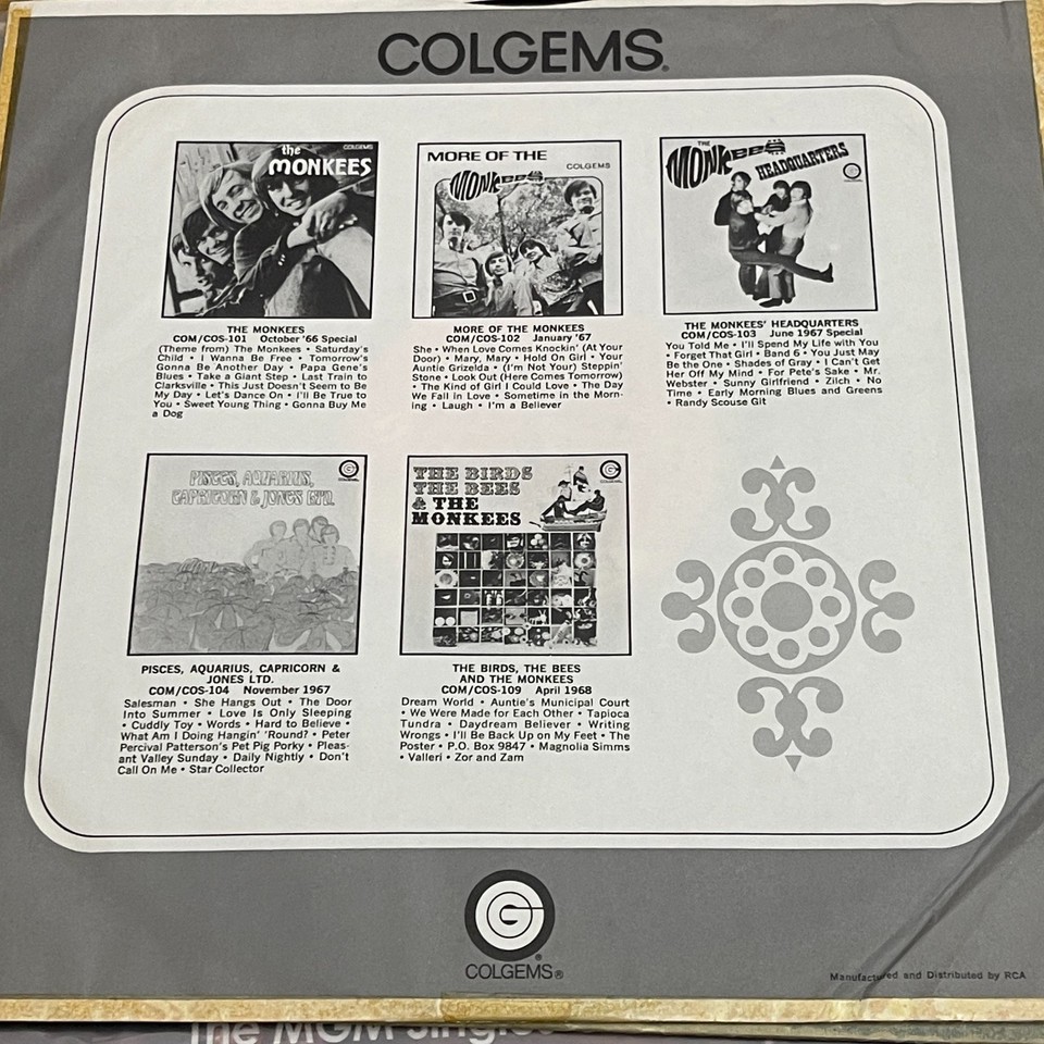 THE MONKEES GREATEST HITS COS115 COLGEMS VINYL LP RECORD | eBay