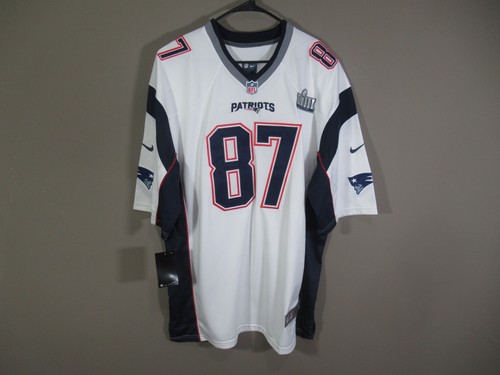 Rob Gronkowski #87 New England Patriots Super Bowl 53 LIII Jersey White ...