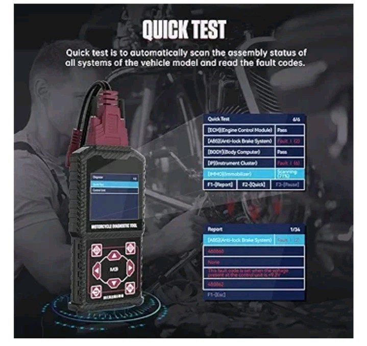 M3-B Motorcycle Diagnostic Motorcycle Code Reader Scanner Motorcycle ...