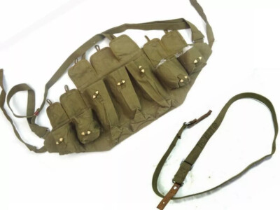 Vietnam War Era Chinese Army 56 Chest Rig Ammo Pouch AND SLING military ...