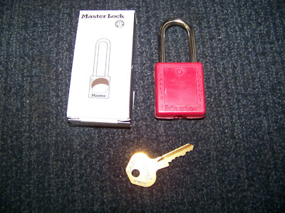 Master Lock Red Lockout Padlock Different Key Type Thermoplastic Body 6 ...