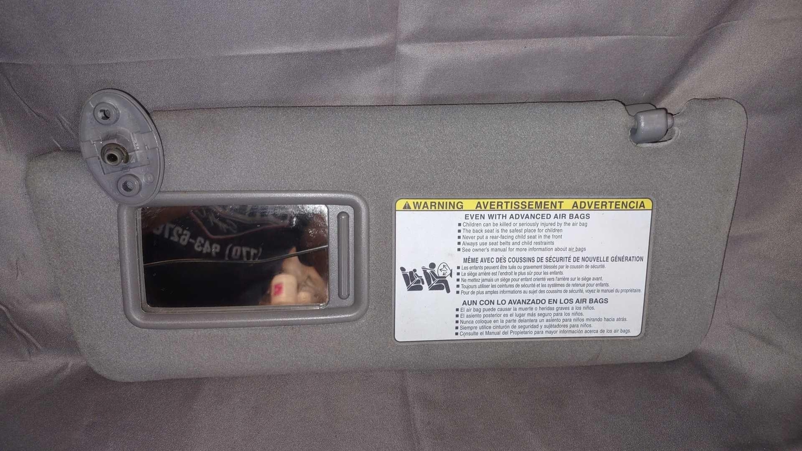 Sun Visor sliding extender DRIVER AND PASSENGER TOYOTA TACOMA 12 13 14 ...