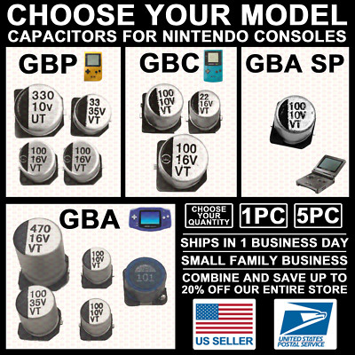 Capacitor Set for Nintendo Game Boy/Advance/Color/Pocket/SP GBA/GBC/GBP ...