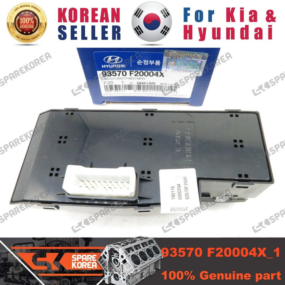 Genuine/OEM 93570F20004X SWITCH ASSY-P/WDO MAIN for Hyundai LF Sonata ...