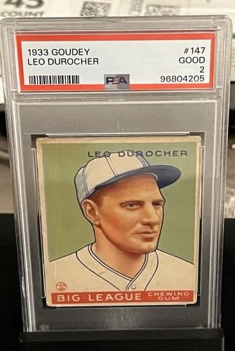 1933 Goudey Leo Durocher #147 PSA 2 Rookie/HOF/Superb Eye Appeal | eBay