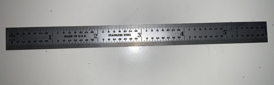Vtg USA Barlow Stainless Steel Flexible Machinist Rule/Ruler 6 Inch ...