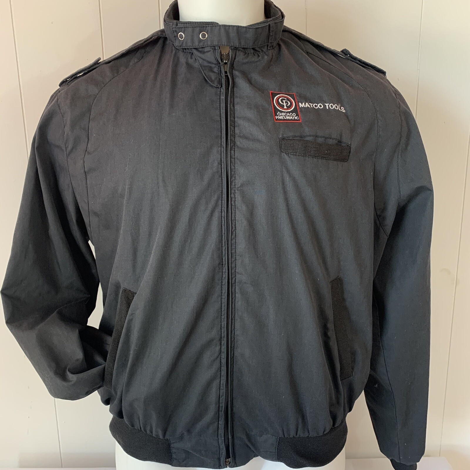 Vintage Chicago Pneumatic Matco Tools Cafe Racer Style Jacket Black ...