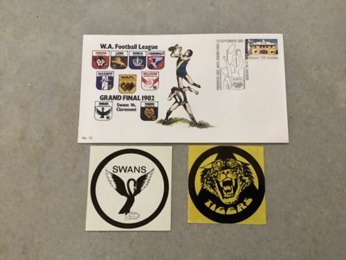 WAFL MEMORABILIA 1982 Grand Final FDC. Tigers V Swans + Stickers | eBay ...