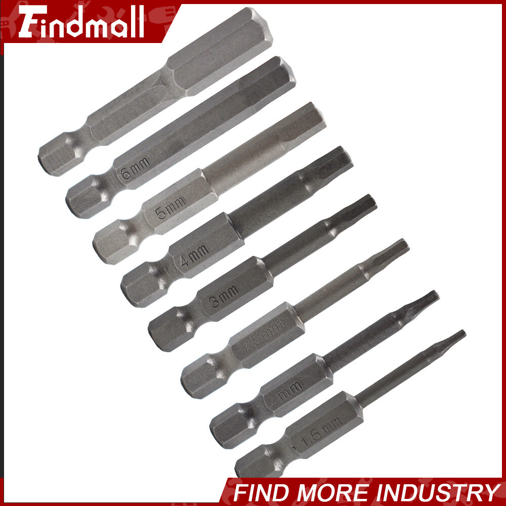 Hex Key Allen Bit Set Quick Change Connect impact driver power drill ...