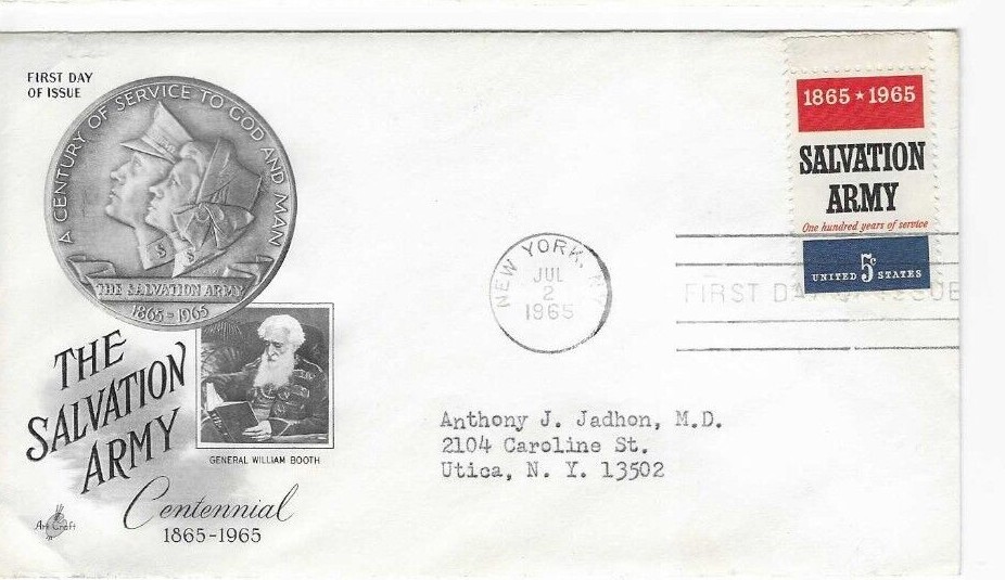 1965-FIRST DAY COVER-#1267-SALVATION ARMY | eBay