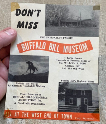 Antique Buffalo Bill Museum Paper Advertisement Cody WY Rare | eBay