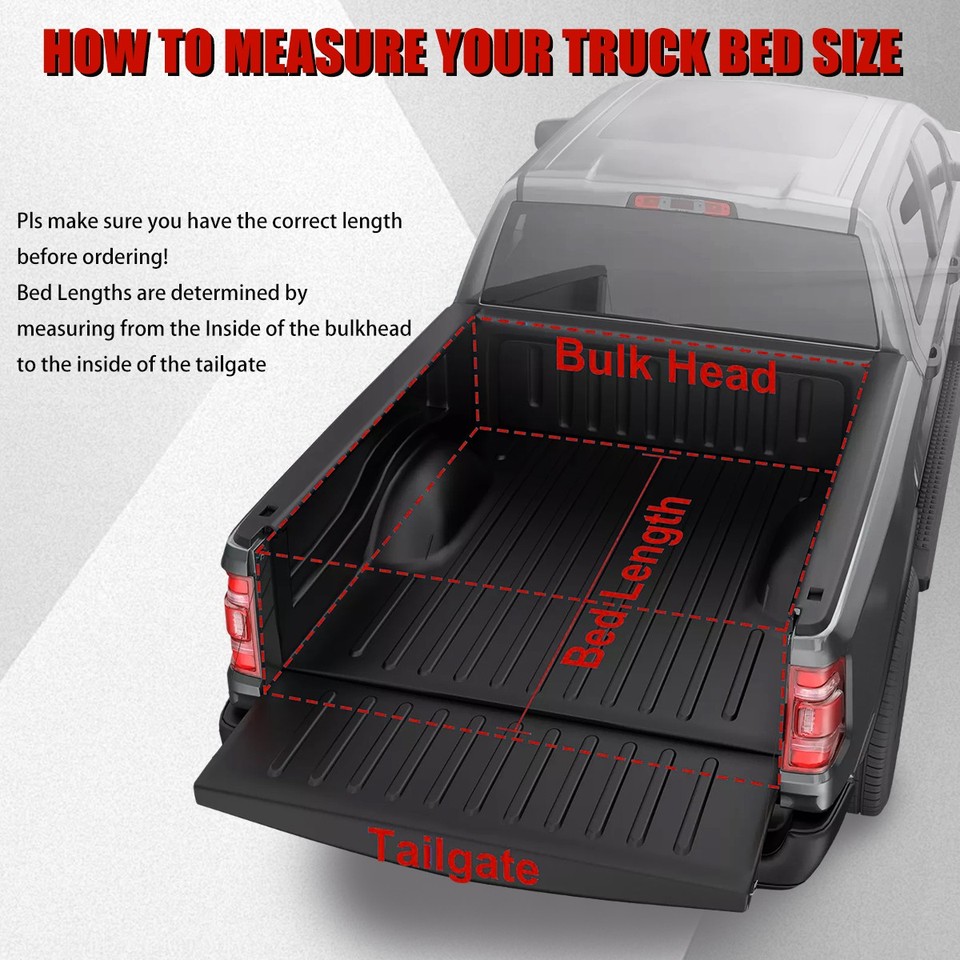 5FT Tri-Fold Bed Hard Truck Tonneau Cover For Nissan Frontier 2005-2024 ...