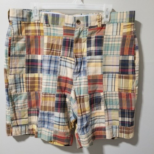 Brooks Brothers 346 Madras Patchwork Shorts Men's 38 Multicolor Plaid Pockets | eBay