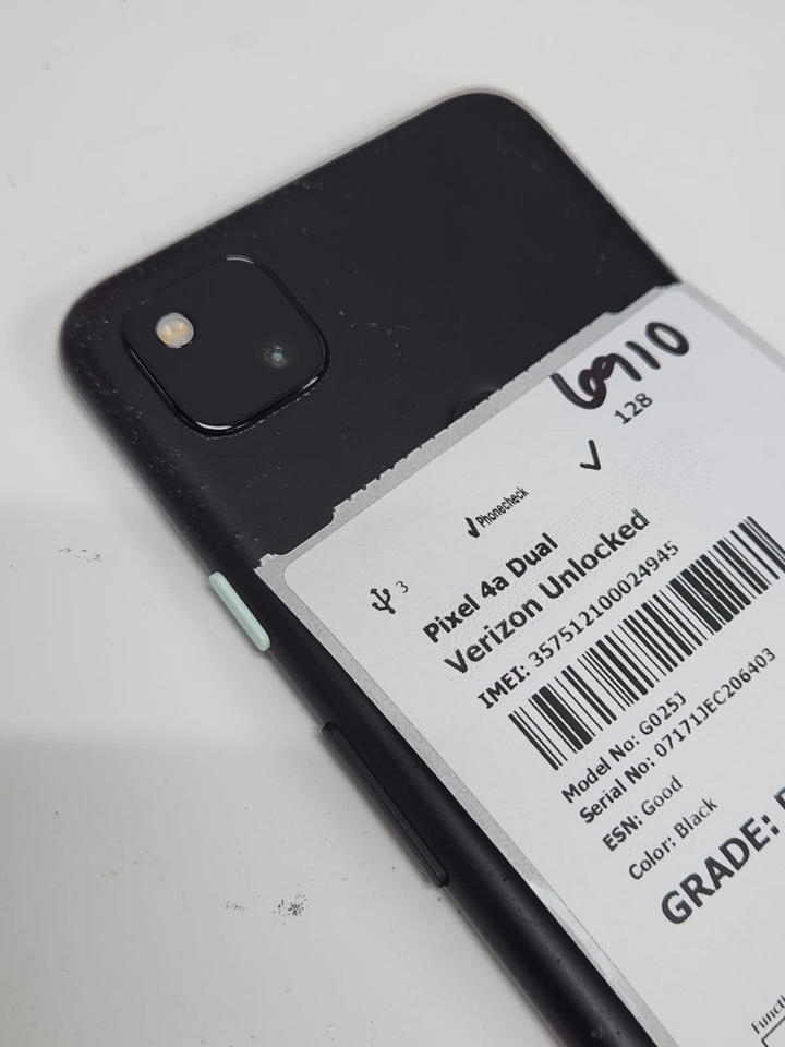 DEFECTIVE - Google Pixel 4a - 128GB - Black - Verizon Unlocked - G025J ...