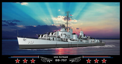 Navy Emporium USS Putnam DD-757 Art Print | eBay