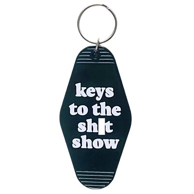 Keys to The Show Keychain Key Ring for Work Keys Black Vintage Motel ...