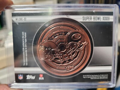 2015 Topps Super Bowl Coins Super Bowl XXXII #NFLSBC-32 Packers vs ...