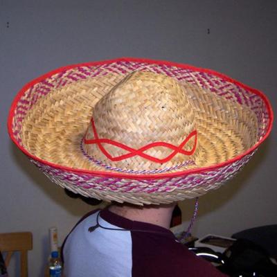 1 LARGE STRAW MEXICAN SOMBRERO HAT mexico ht47 tall cap dressup ...