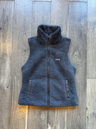 Patagonia Women's Los Gatos Fleece Vest Full Zip Fuzzy Deep Pile Blue ...