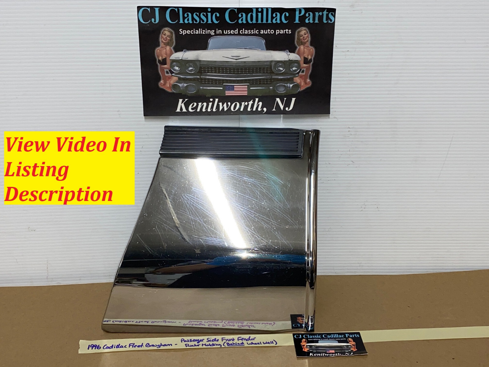 96 Cadillac Fleetwood Brougham PASSENGER SIDE RIGHT FRONT FENDER ROCKER ...