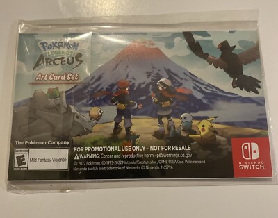 Pokemon Legends: Arceus - Art Card Set Gamestop Preorder Exclusive NEW ...