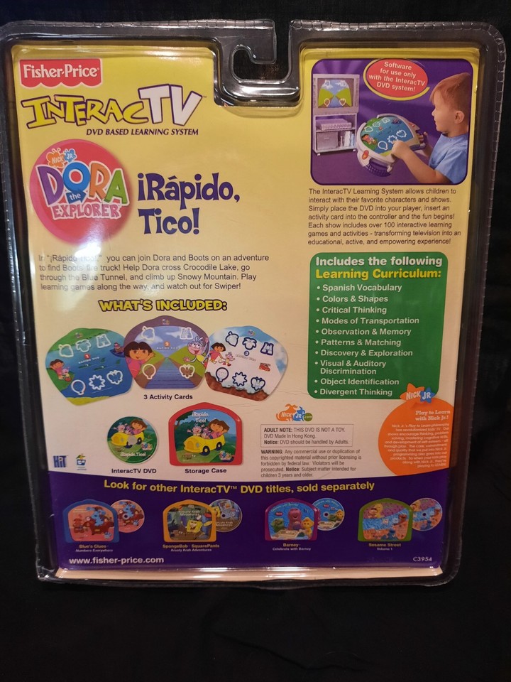 2003 Fisher Price InteracTV Nick Jr Dora the Explorer iRapido Tico (New ...