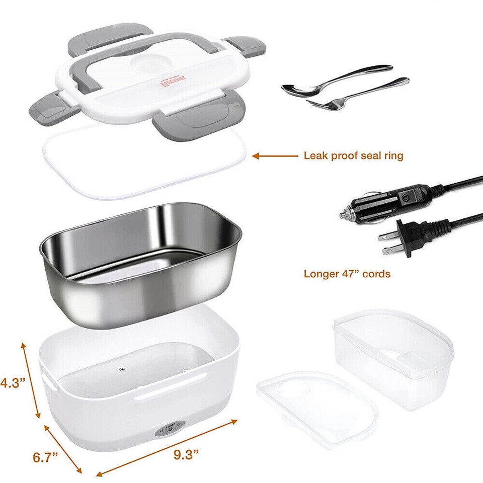 Electric Portable Lunch Box Food Heating Bento Warmer Container For Car ...