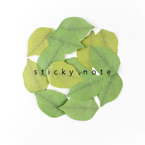 Cute Leaf Sticky Notes Memo Pad Self-Adhesive Sticky Notes Bookmark ...