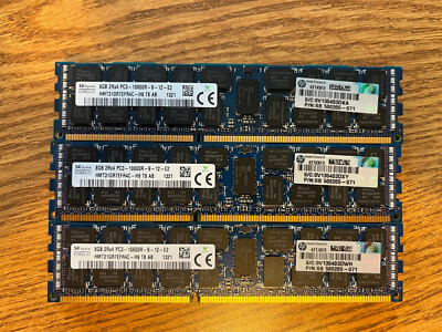HP 500205-071 8GB 2RX4 PC3-10600R DDR3 500662-B21 501536-001 Server ...