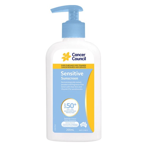 * Cancer Council Sensitive Sunscreen SPF 50+ 200mL | eBay Australia