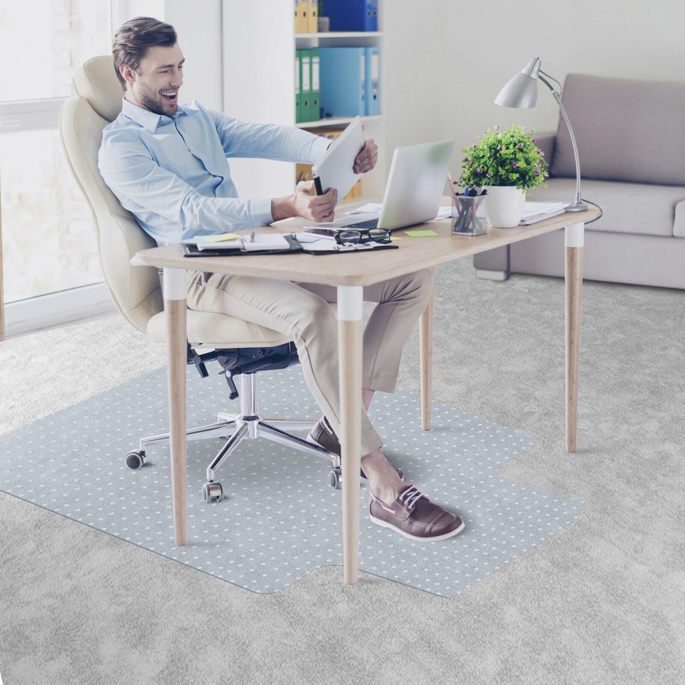 Office Chair Mat Computer Desk Chair Mat for Carpet Floor Extended Lip ...