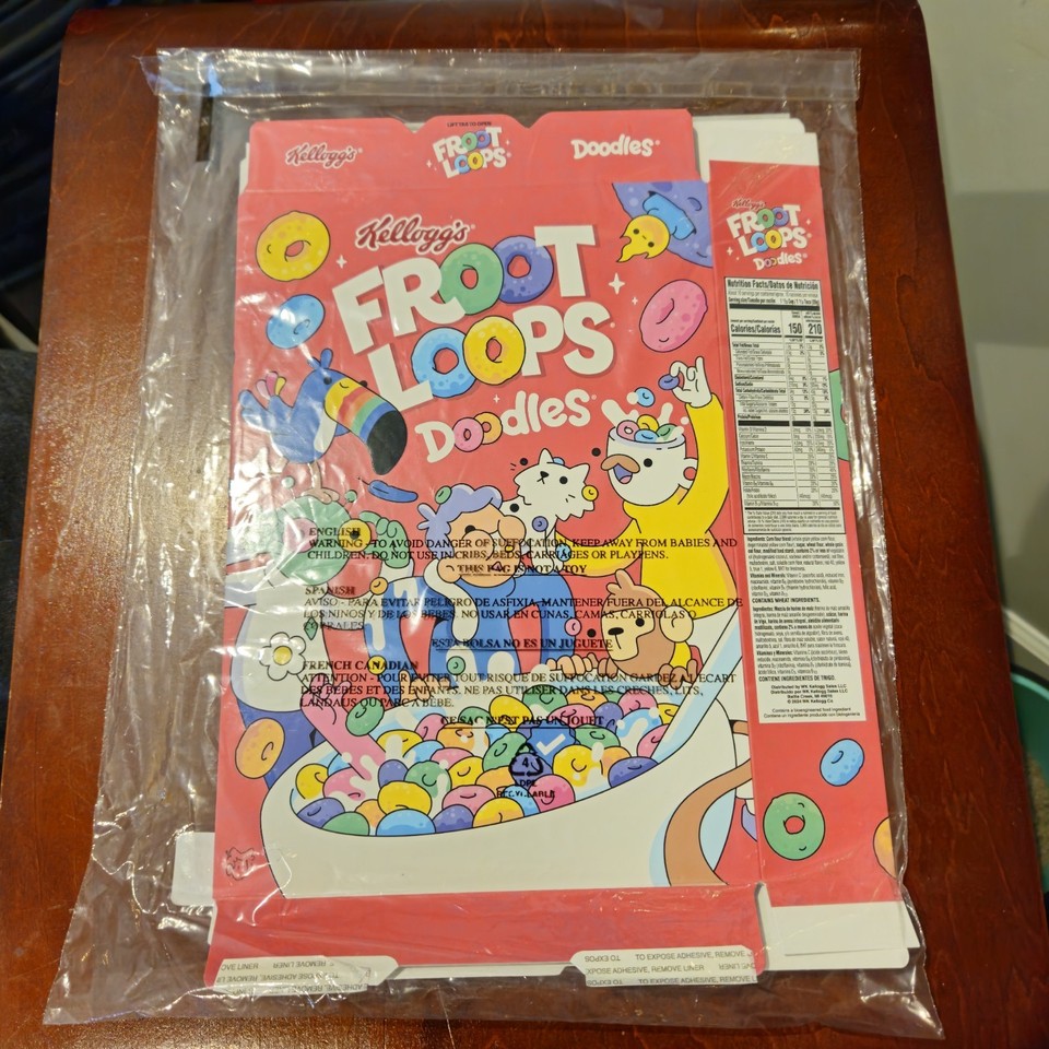 Doodles x Froot Loops Cereal Box - Signed by Burnt Toast! (Limited ...