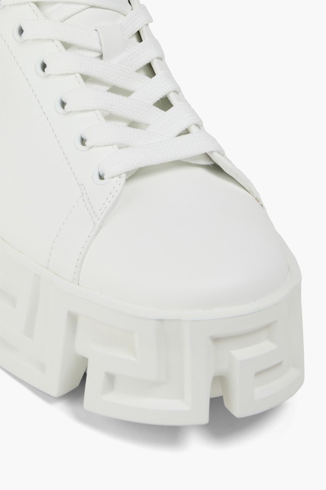 RRP€695 VERSACE Greca Labyrinth Leather Sneakers US11 UK10 EU44 Made in ...