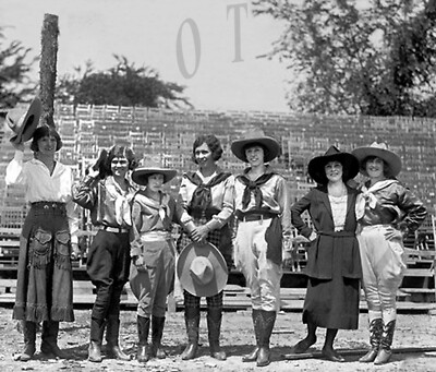 ANTIQUE REPRODUCTION 8X10 PHOTOGRAPH PRINT 7 PRETTY RODEO COWGIRLS | eBay
