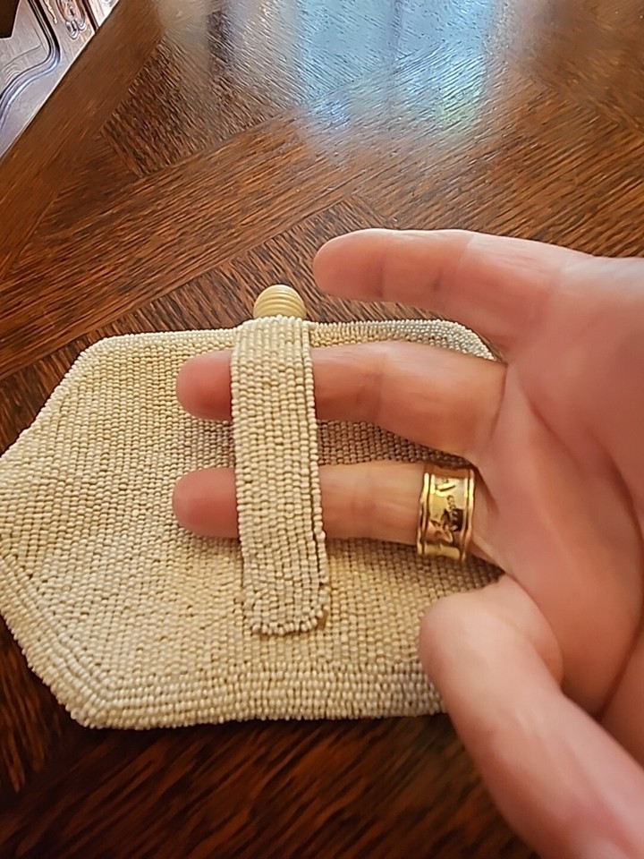 Vintage Beaded Charlet Handbag Purse Beltloop • Handmade in France #3 ...