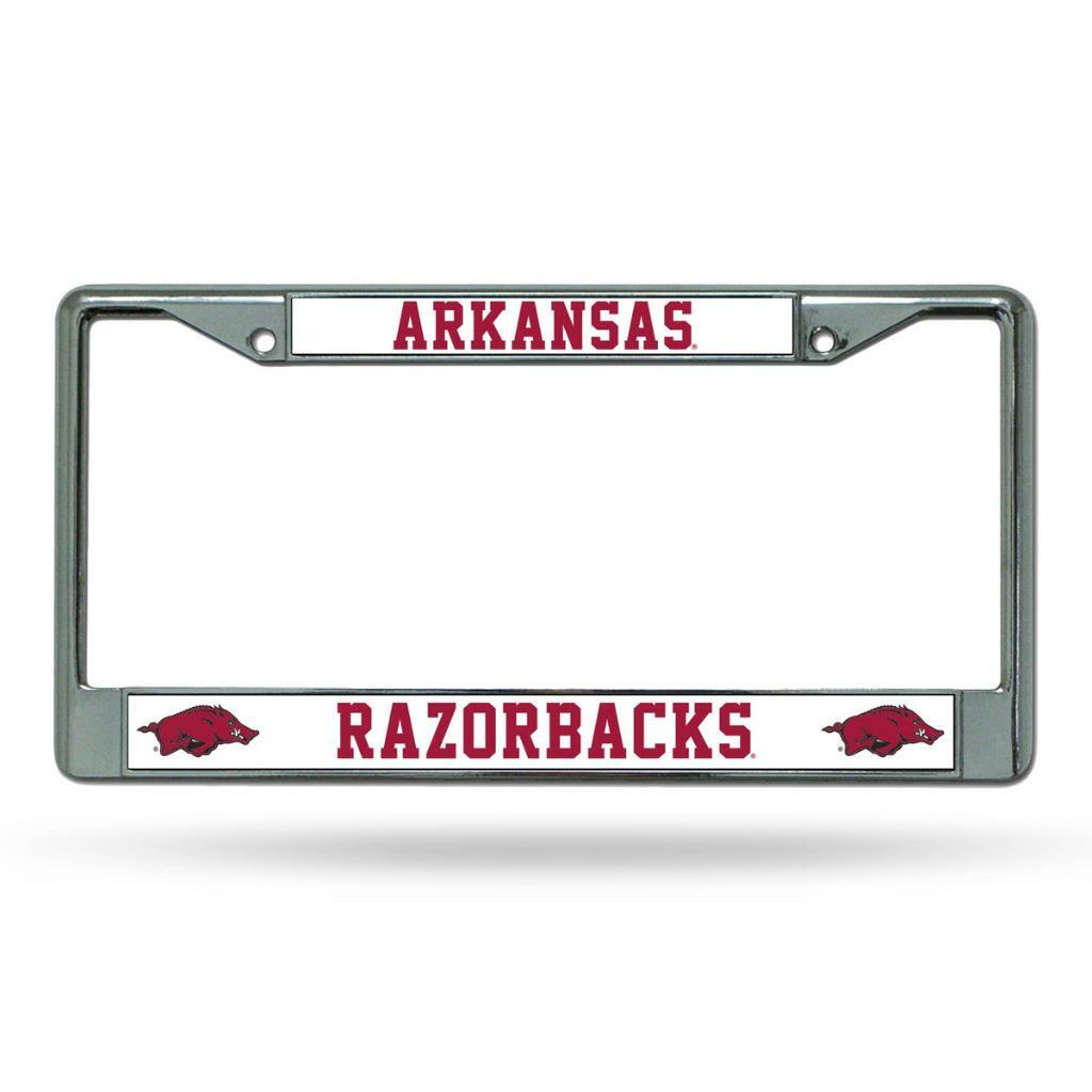 Arkansas Razorbacks Chrome Metal License Frame [NEW] NCAA Car Plate ...