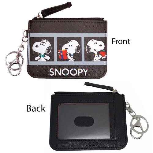 Snoopy Character Themed Coin Purse Card Holder ID Wallet Keychain | eBay