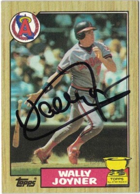 SIGNED 1987 Wally Joyner Topps #80 Rookie Card Autographed California ...